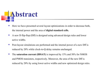 optimazation of standard cell layout | PPT