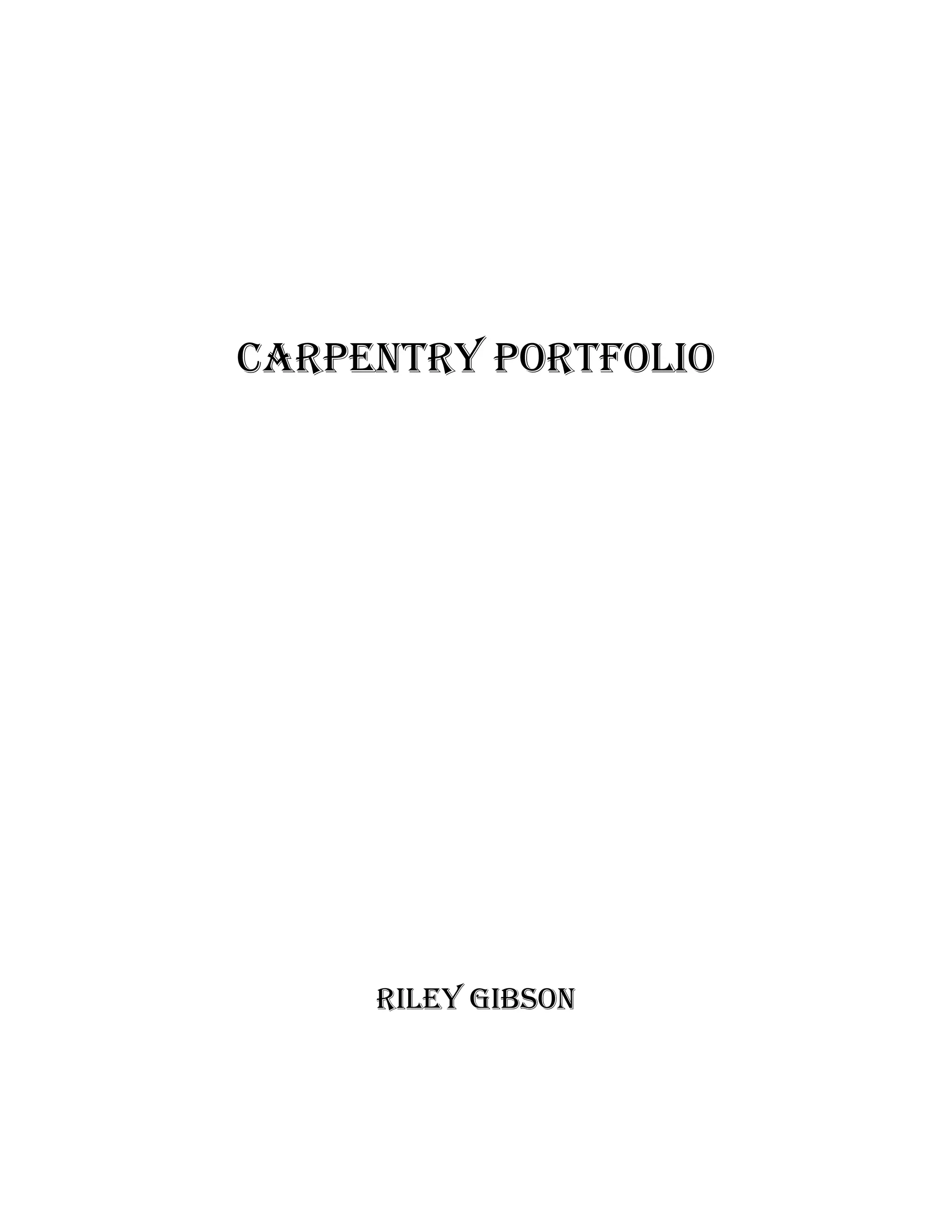 Carpentry Portfolio | PDF