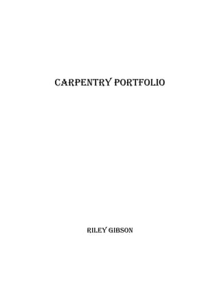 Carpentry Portfolio | PDF
