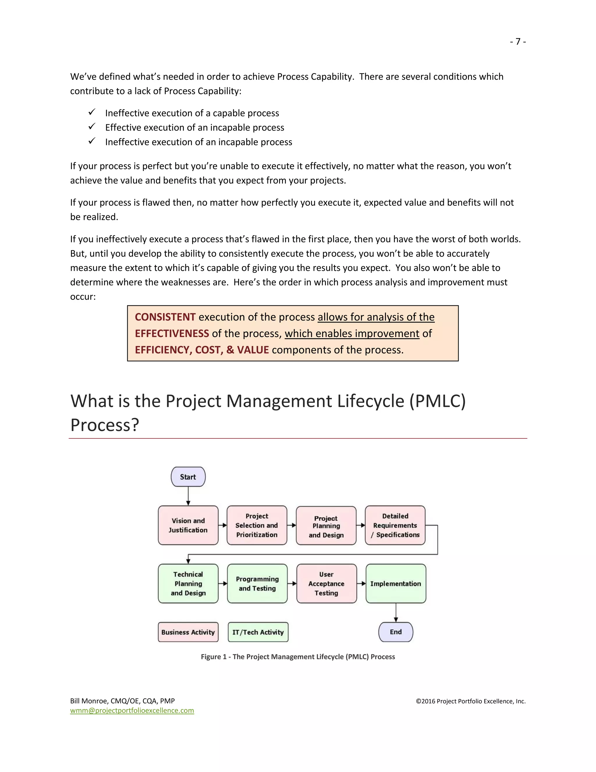 The Value PMLC Process Capability | PDF