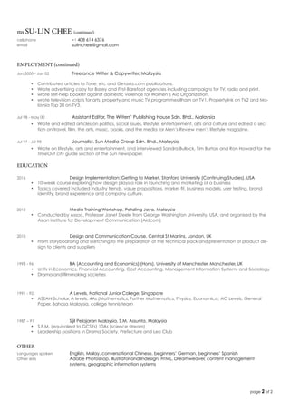 CV_Chee_Su-Lin_1609 | PDF