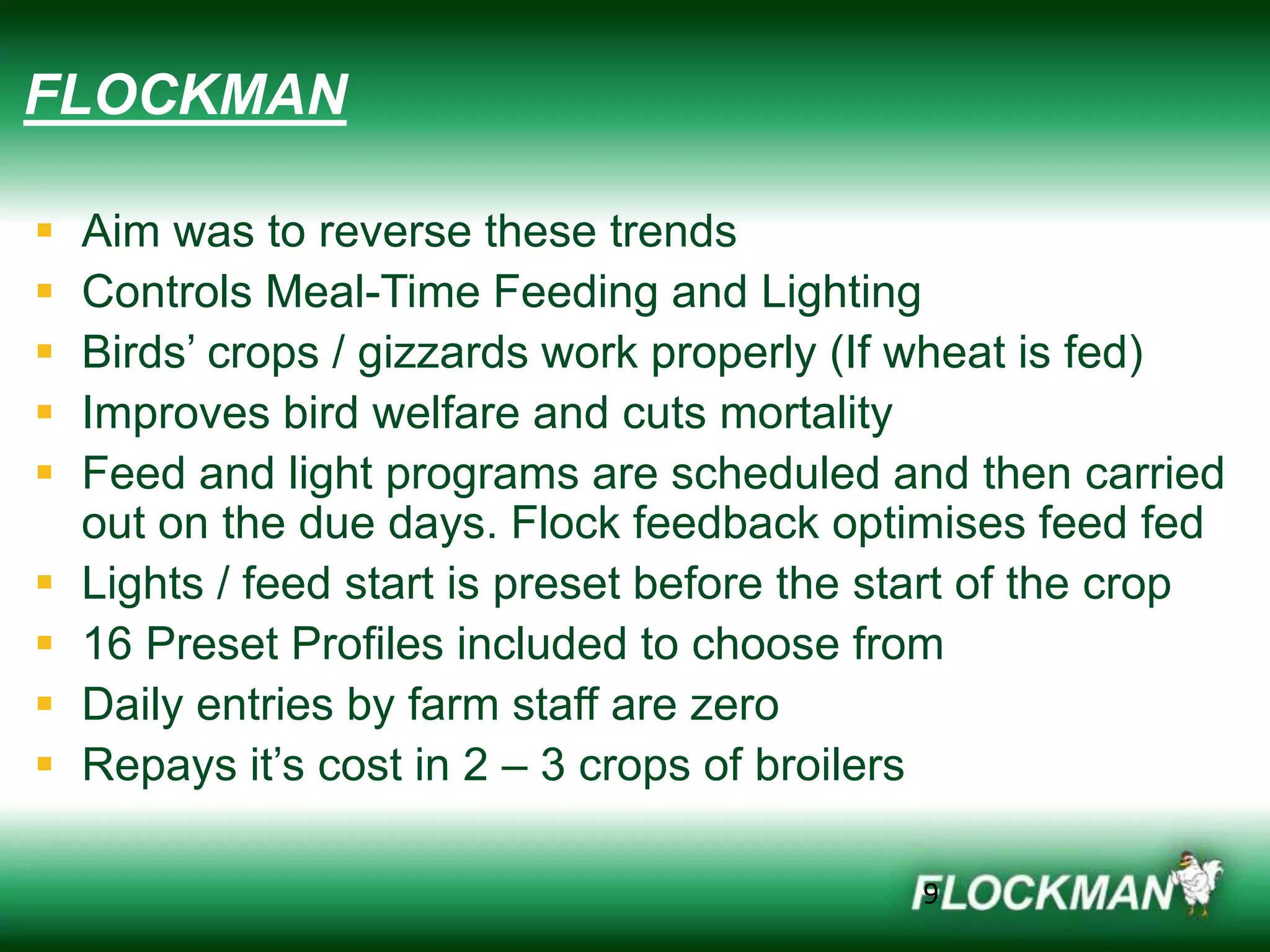 FLOCKMAN Background, Benefits and Results | PPTX