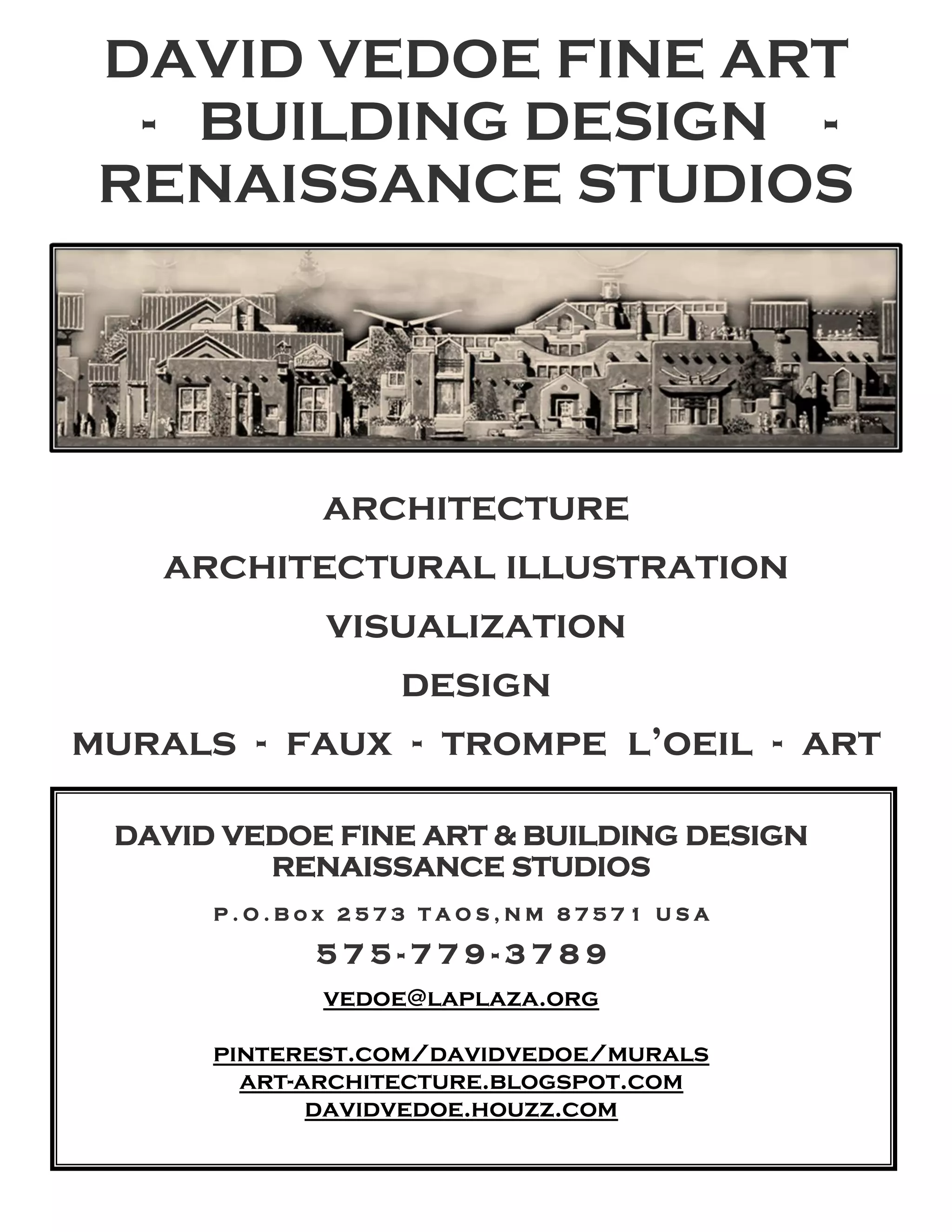 RENAISSANCE STUDIOS - Contact info PRINT | PDF