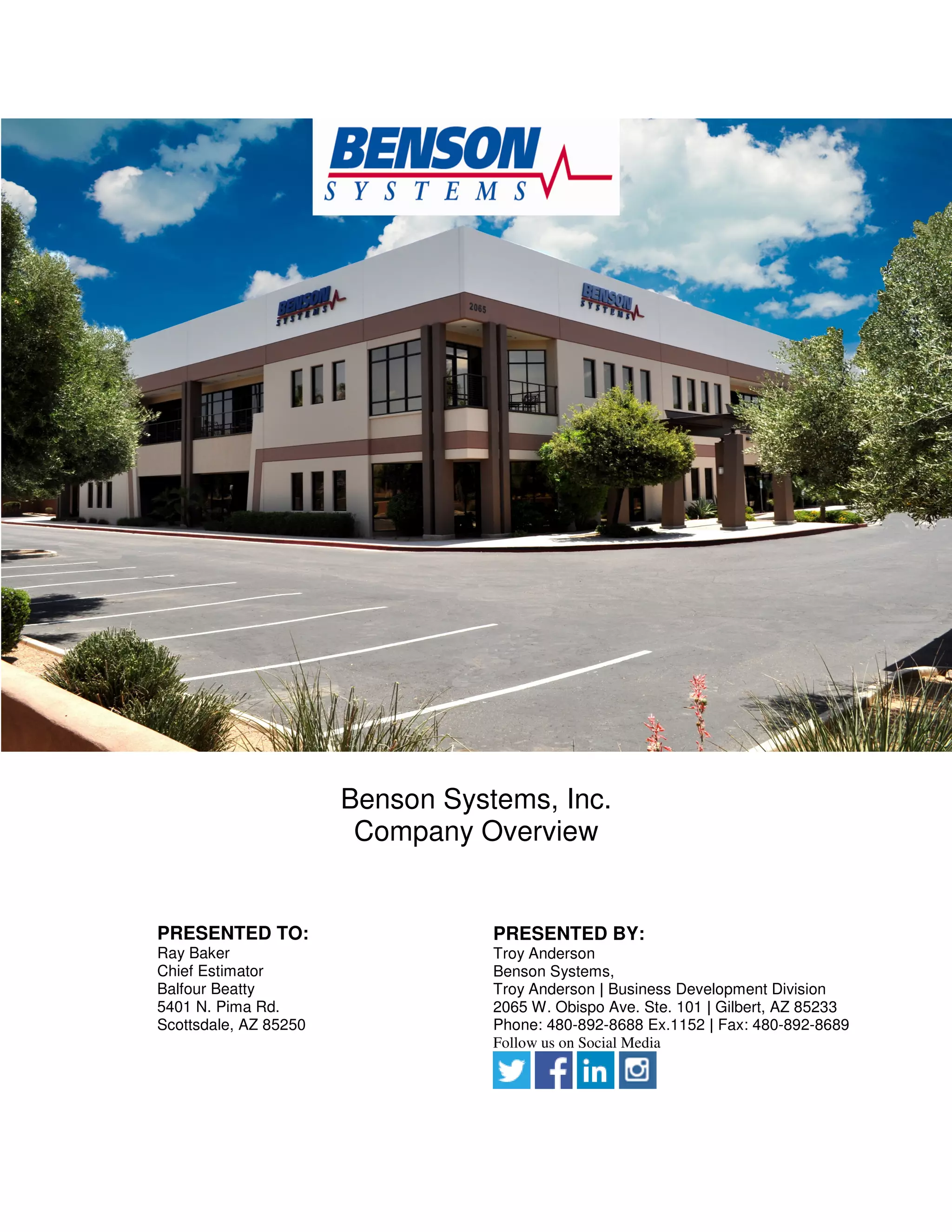 Benson Systems Overview (Generic RFP) | PDF | Education industry | Industries