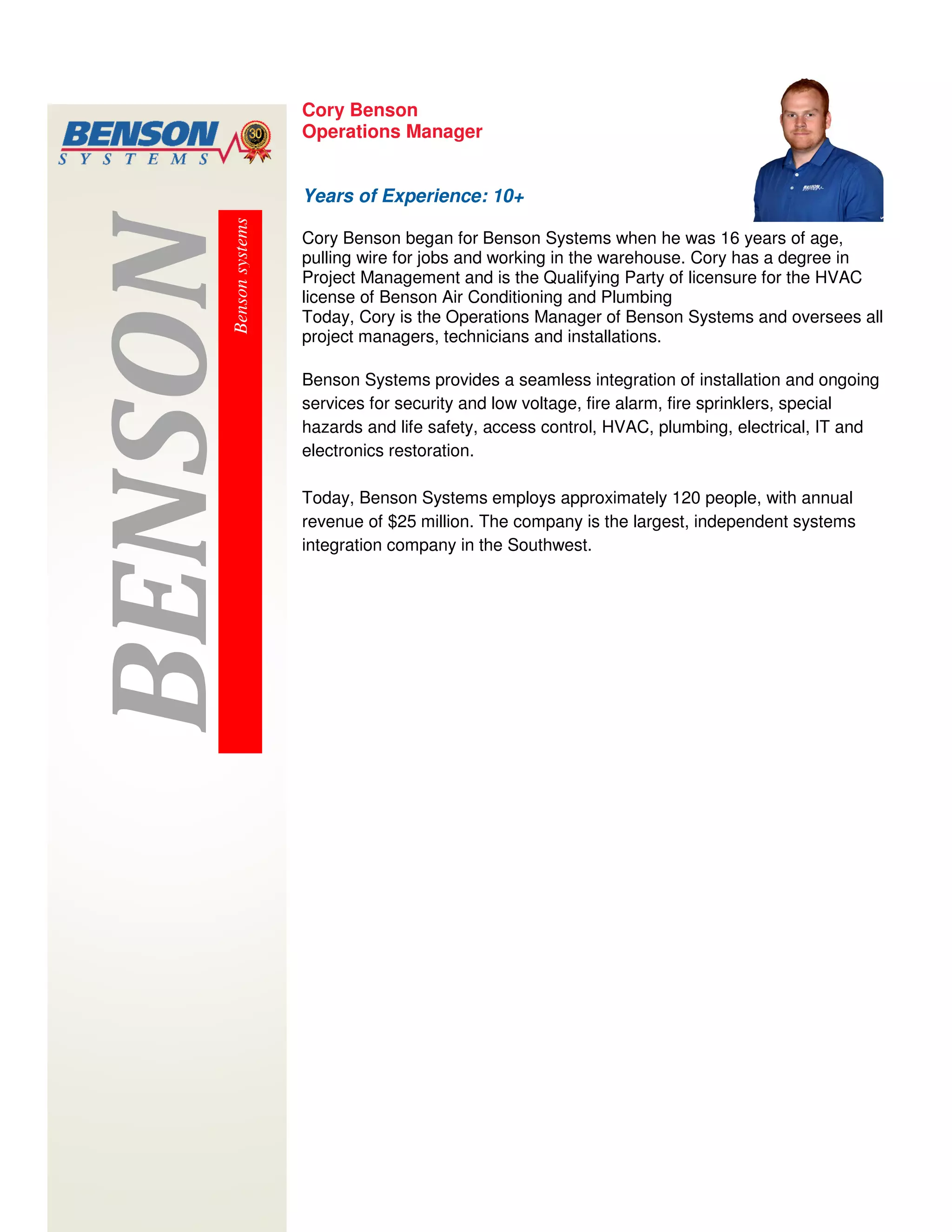 Benson Systems Overview (Generic RFP) | PDF | Education industry | Industries