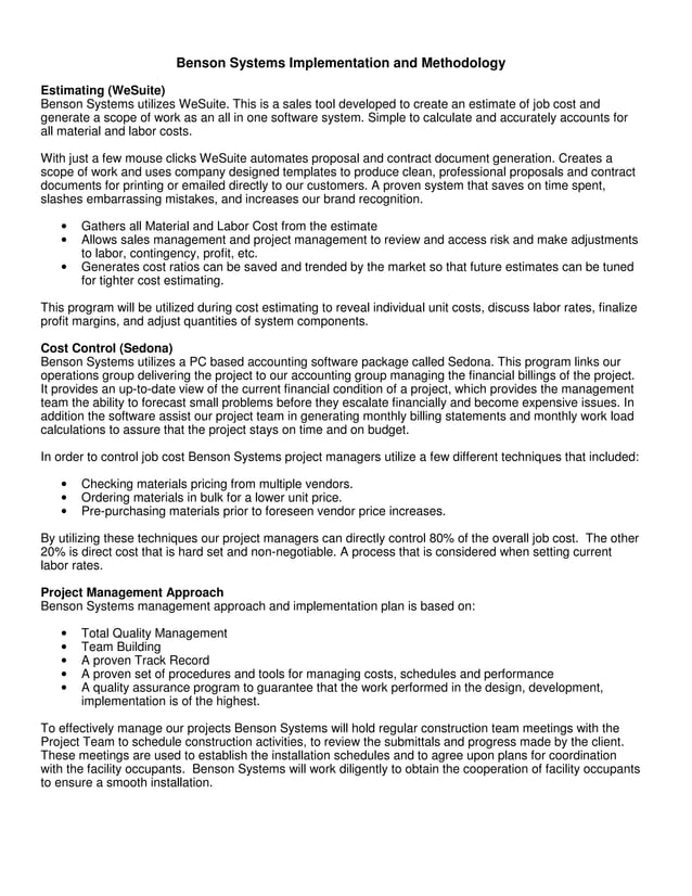 Benson Systems Overview (Generic RFP) | PDF | Education industry | Industries