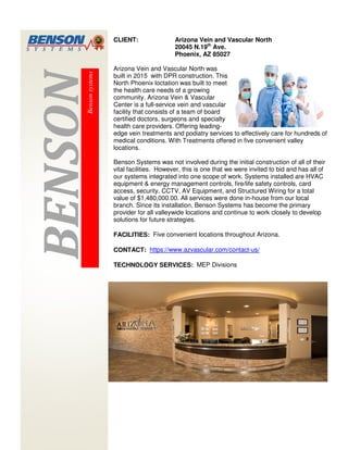 Benson Systems Overview (Generic RFP) | PDF
