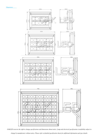 OAK 1000w led floodlight specification | PDF