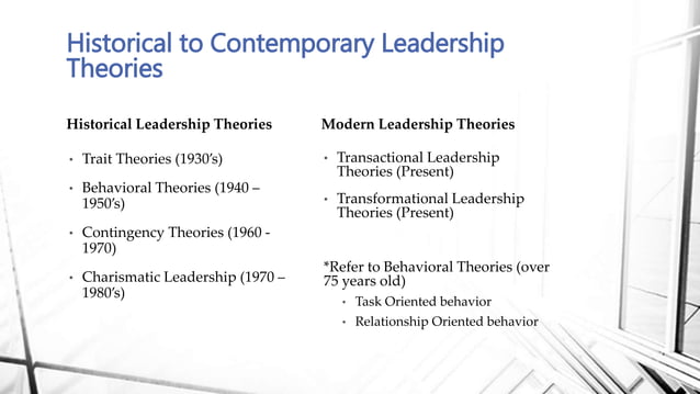 2015 Contemporary Leadership Theories - BC | PPTX