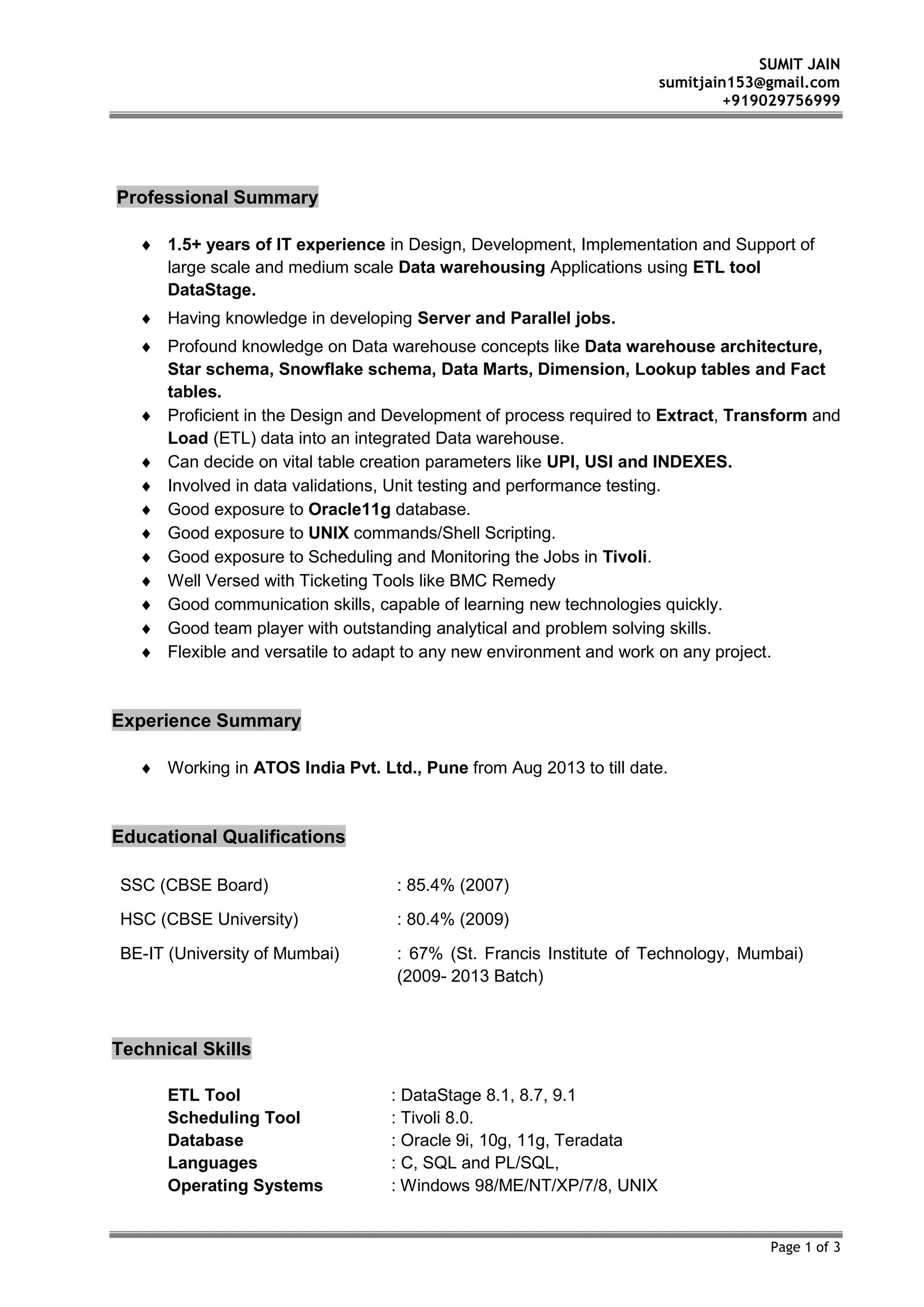 Sumit_Jain_CV[1] | PDF