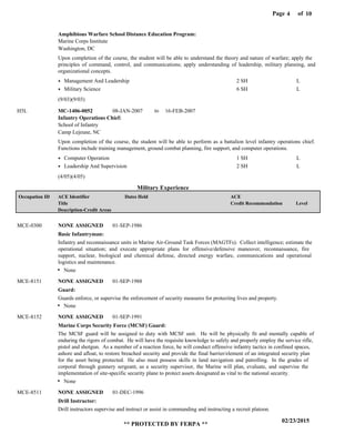 Joint Service transcript | PDF