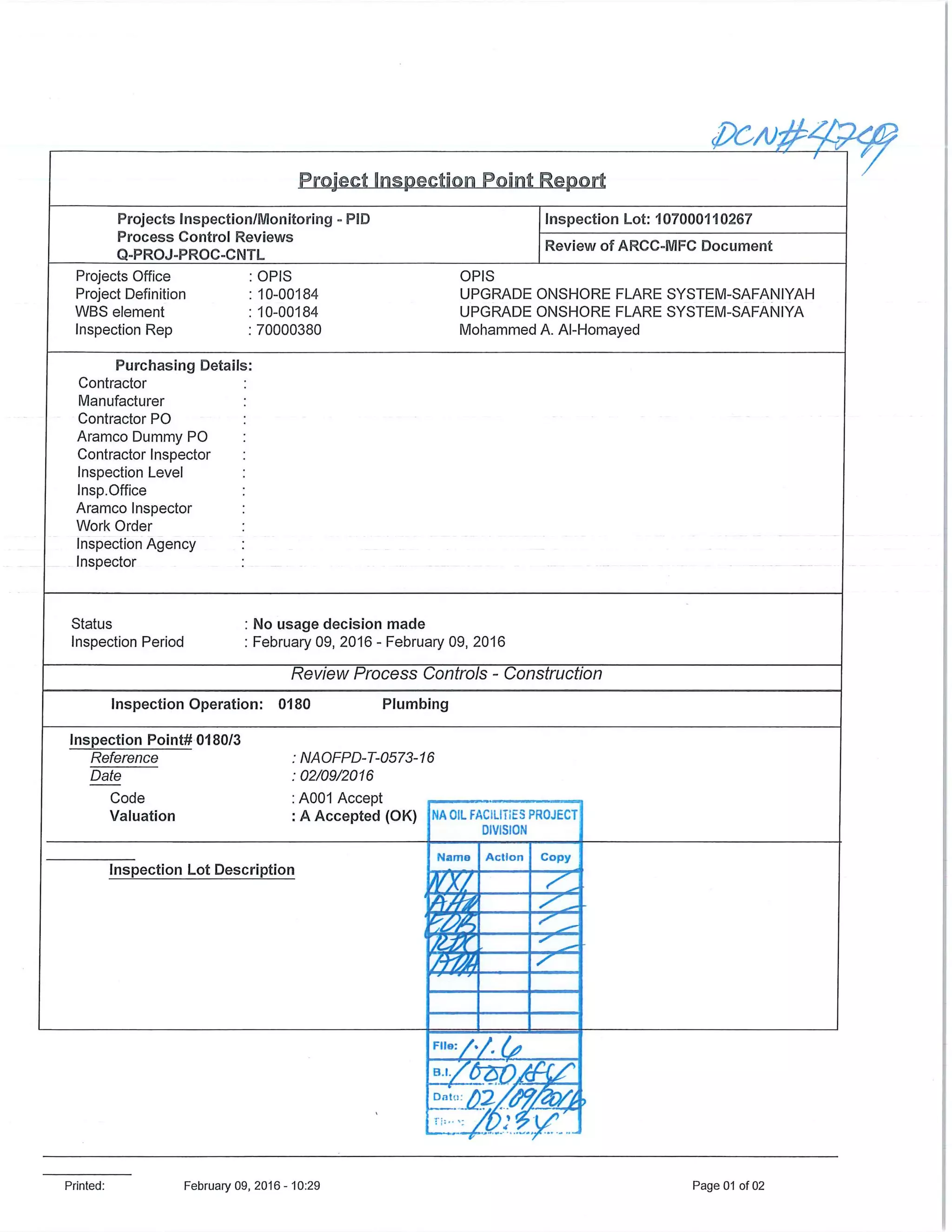 RTR Inspector Approval | PDF