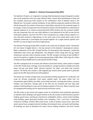 Sakhalin II OPF Project | RTF