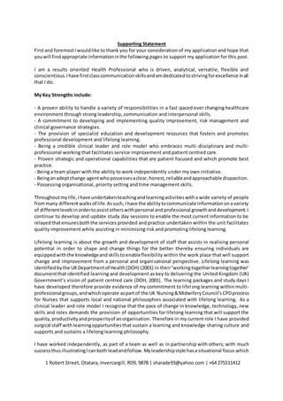 Supporting Statement