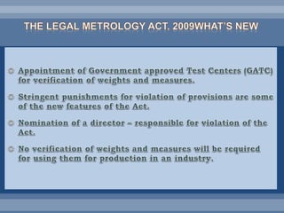 LEGAL METRology simplified | PPTX