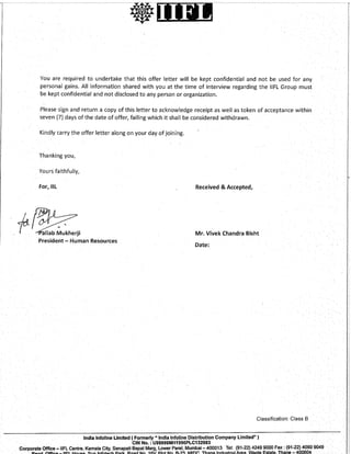 IIFL - Offer Letter | PDF