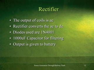 Power generation through railway track | PPTX
