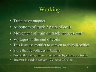 Power generation through railway track | PPTX