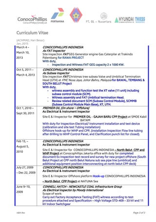CV Hari B Achmad SEPT 2015-1(1) | PDF