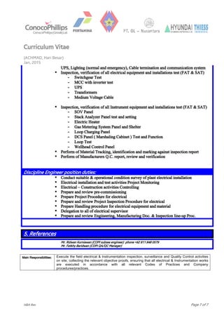 CV Hari B Achmad SEPT 2015-1(1) | PDF