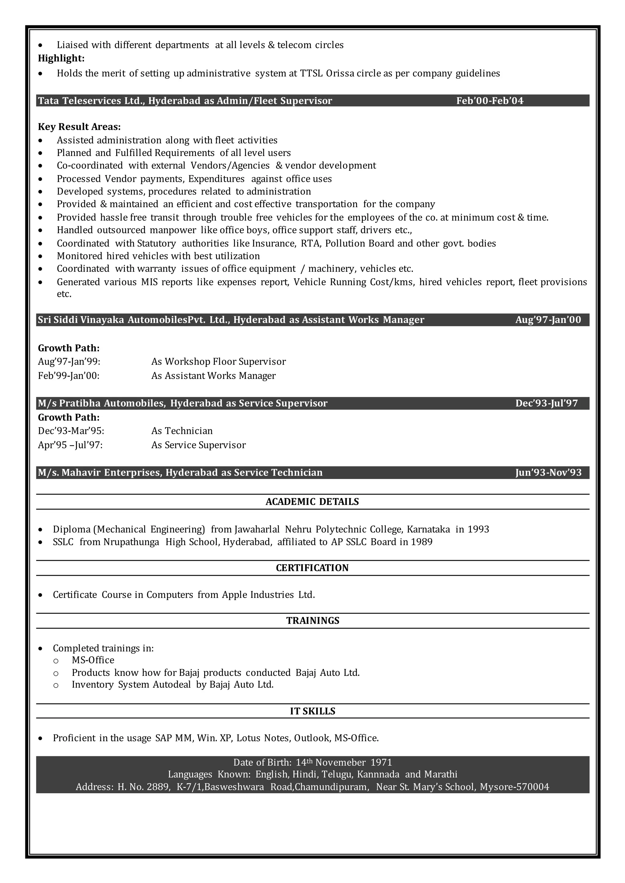 Avinash - Resume | DOCX