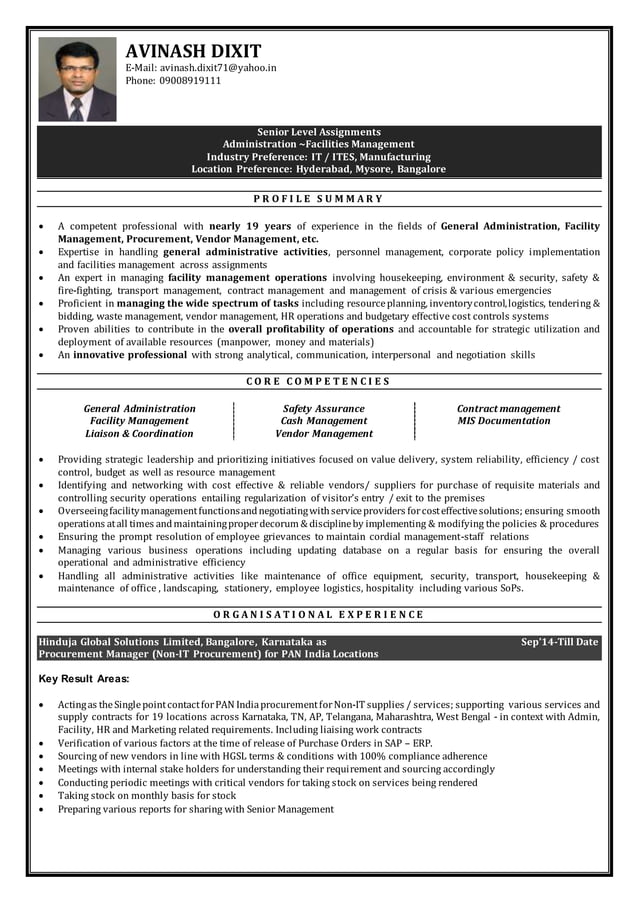 Avinash - Resume | DOCX | Human Resources | Business