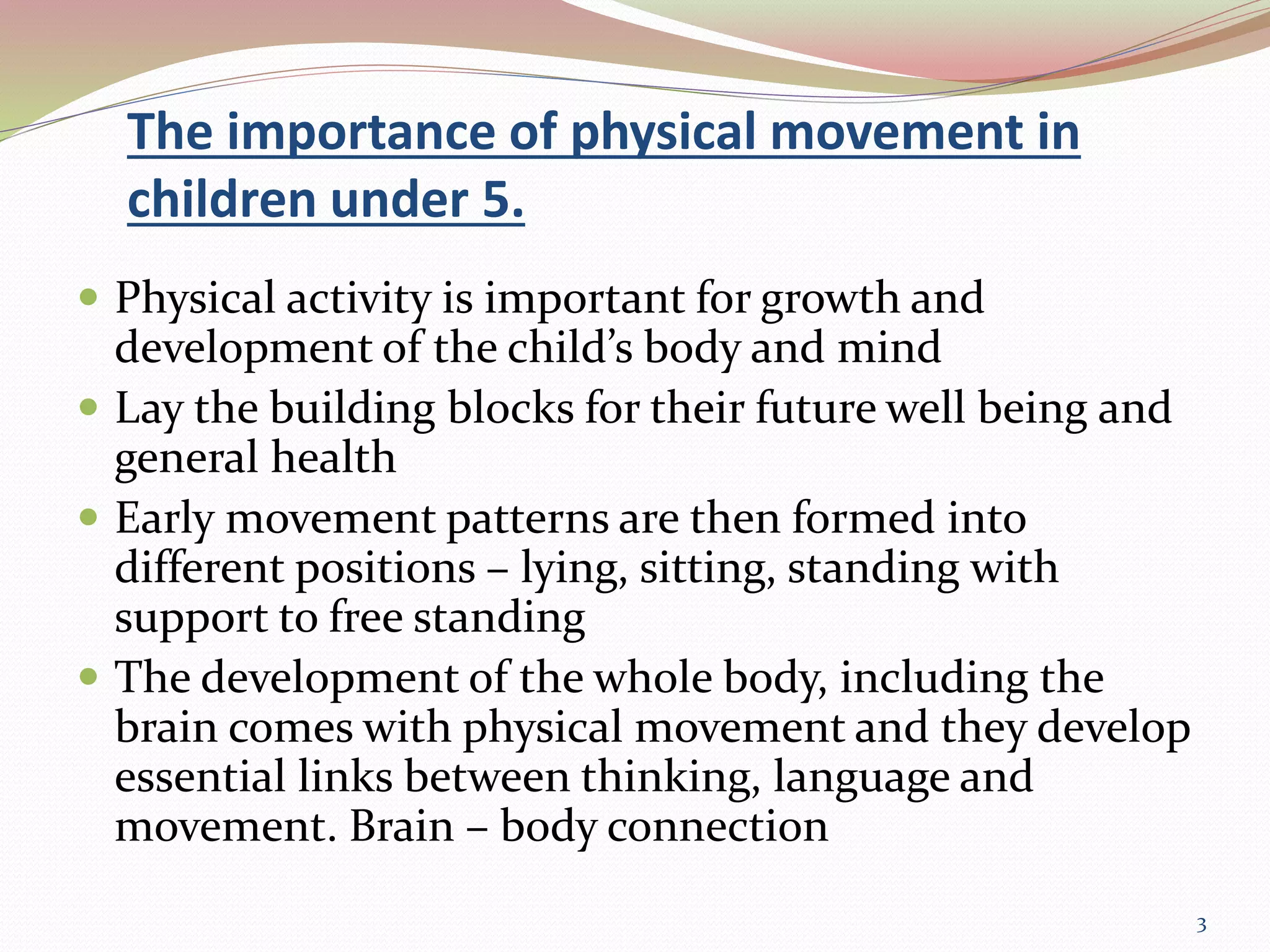 the importance of physical movement in children | PPTX