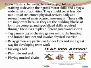 the importance of physical movement in children | PPTX