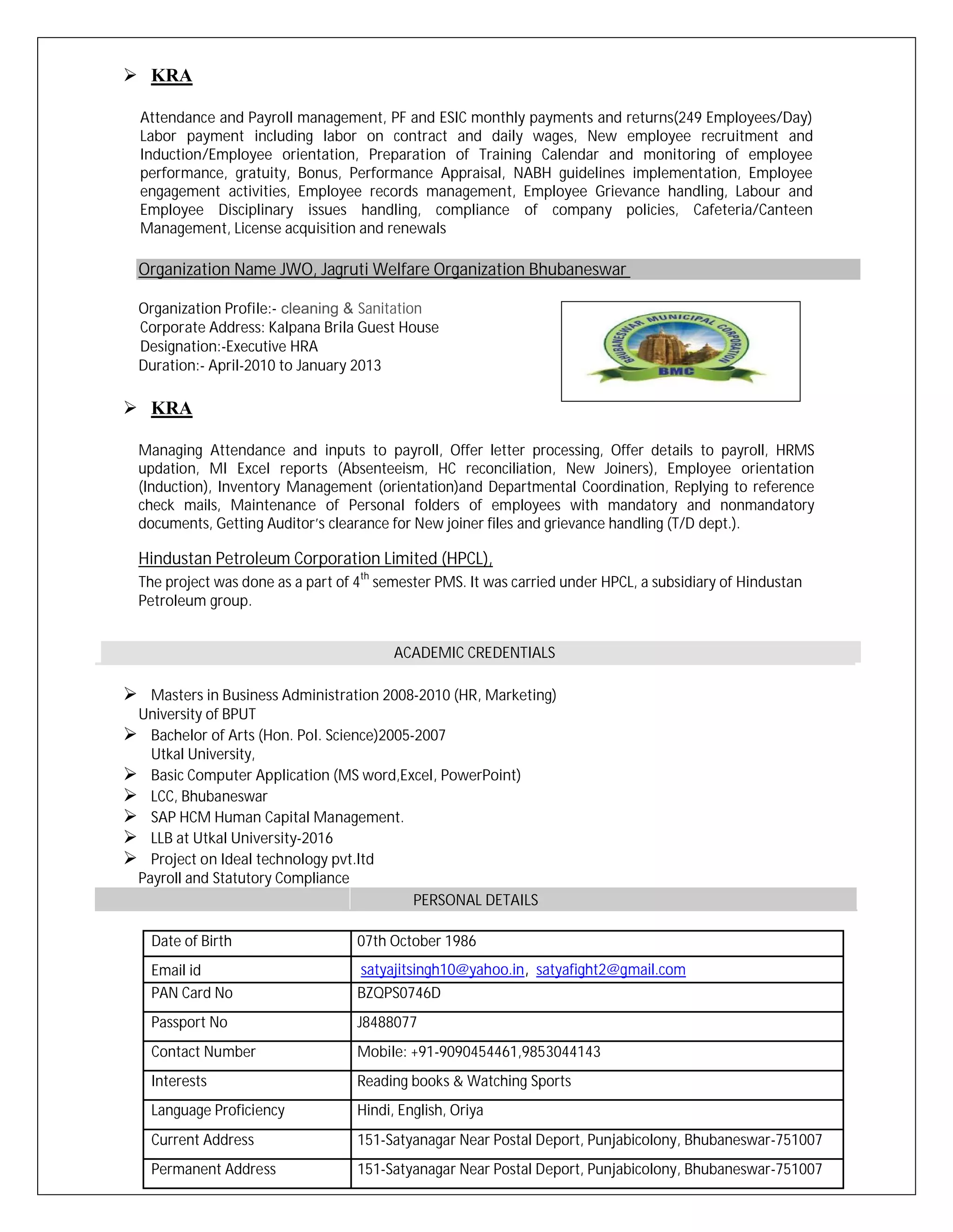 Satyajit Singh upcv | PDF