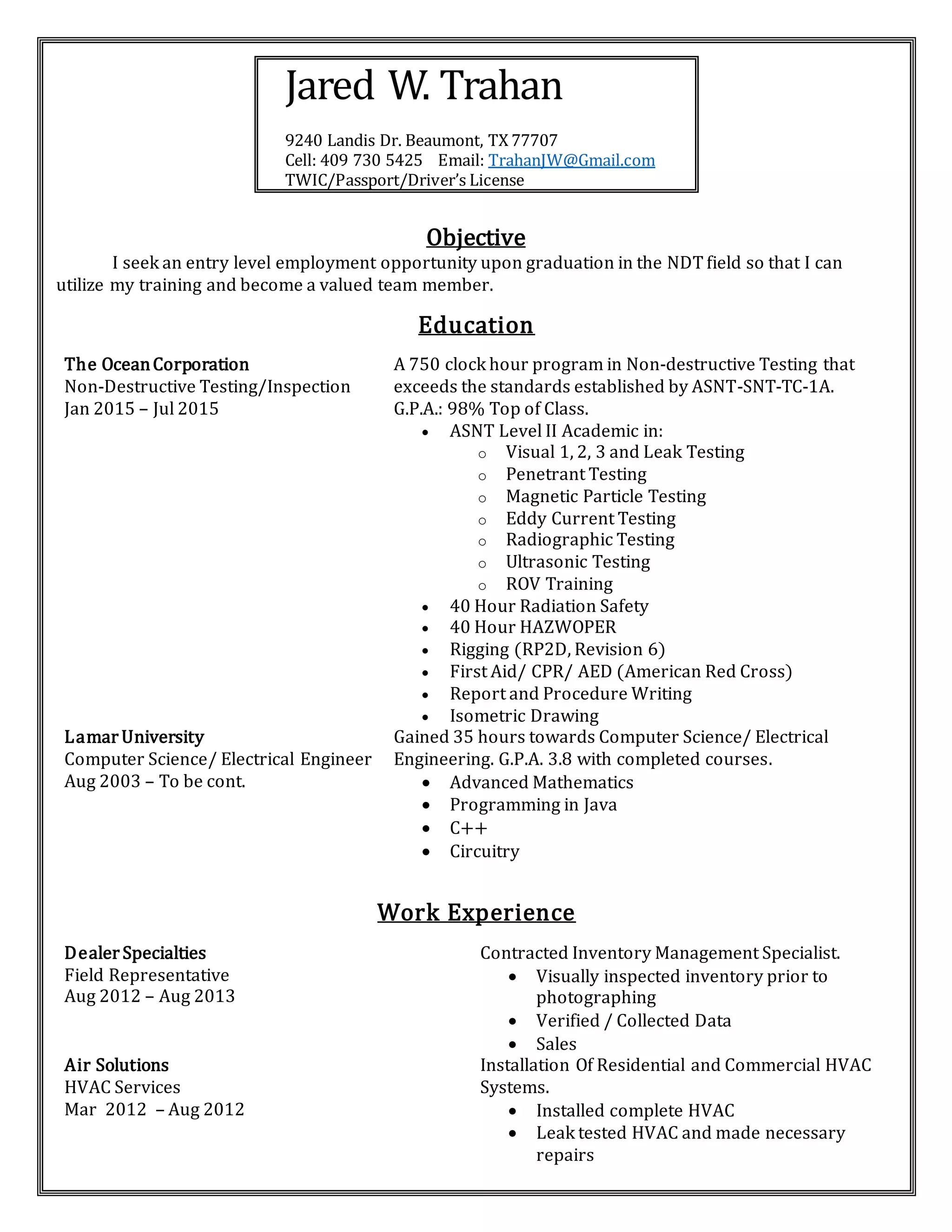 JaredTrahanNDT2 | PDF