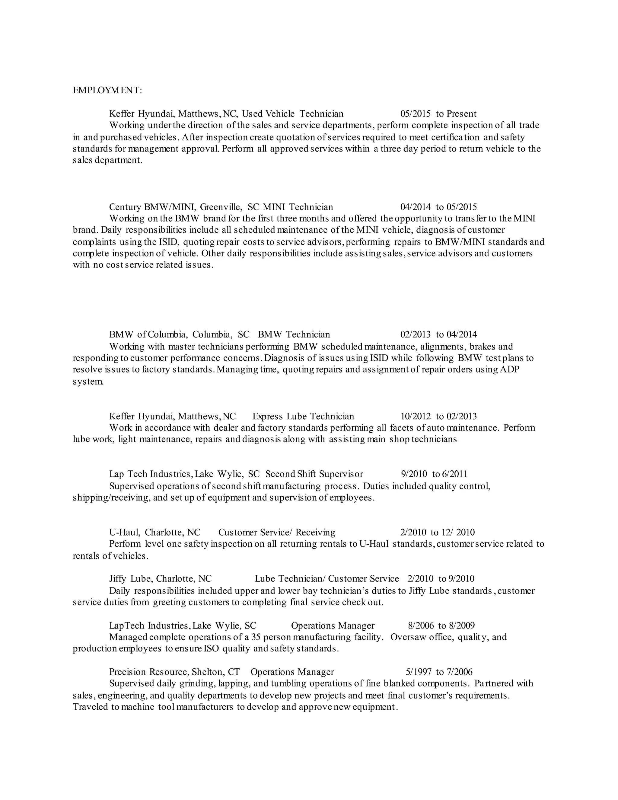 NASCAR RESUME SC | DOCX