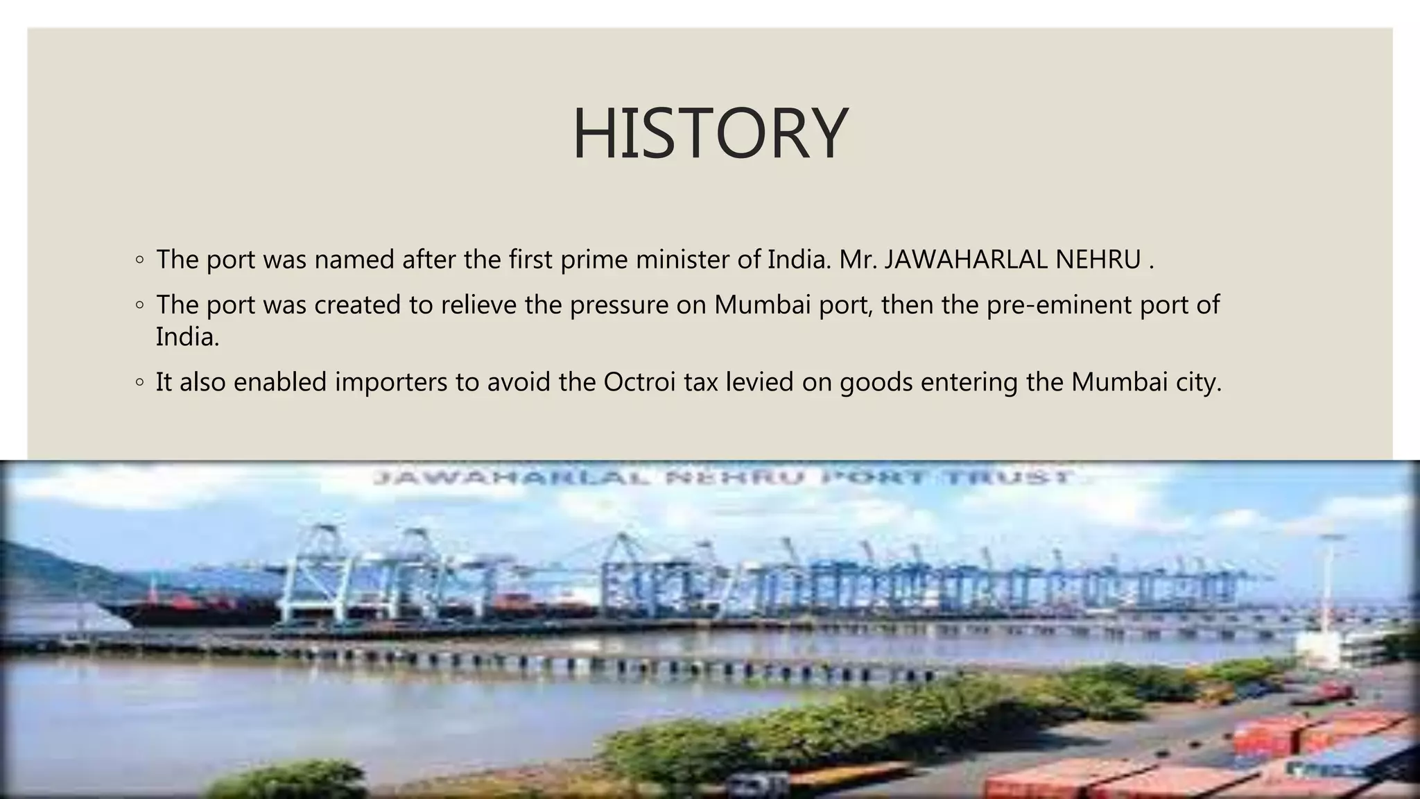 Jawaharlal Nehru ocean port | PPTX