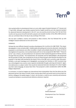 reference letter tern | PDF