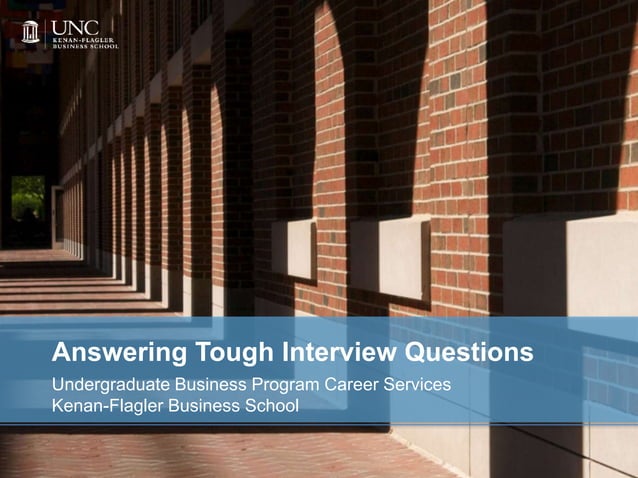 Answering Tough Interview Questions Workshop_2 | PPT