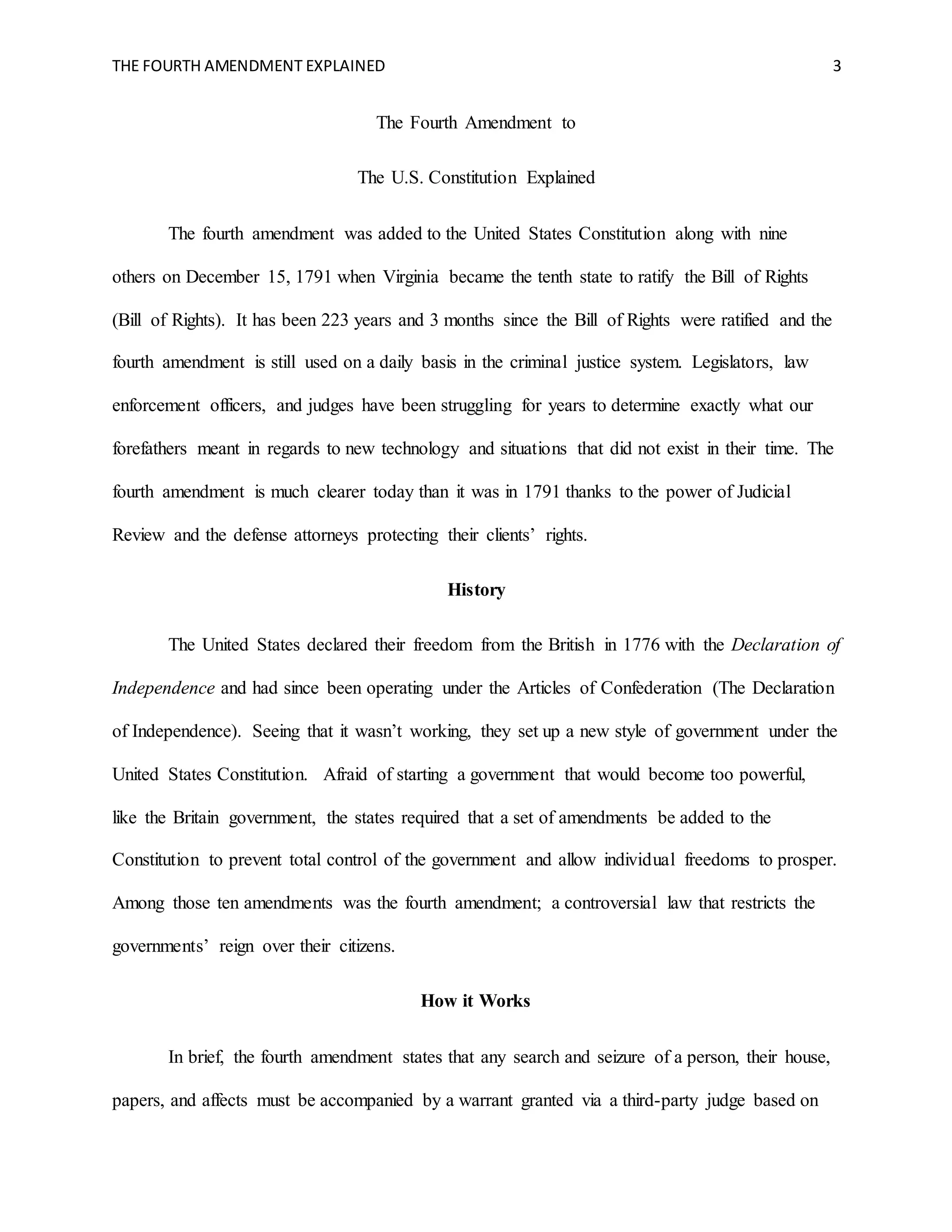 The Fourth Amendment Explained | PDF