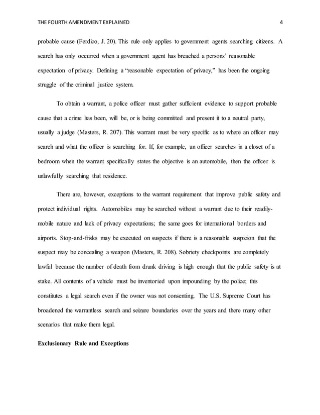 The Fourth Amendment Explained | PDF