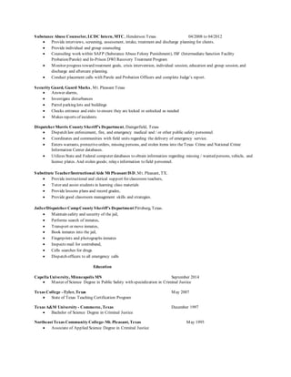 Carolyn Bryson New Resume 2015 use this one | PDF