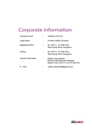 Adwatch Profile 2016 | PDF