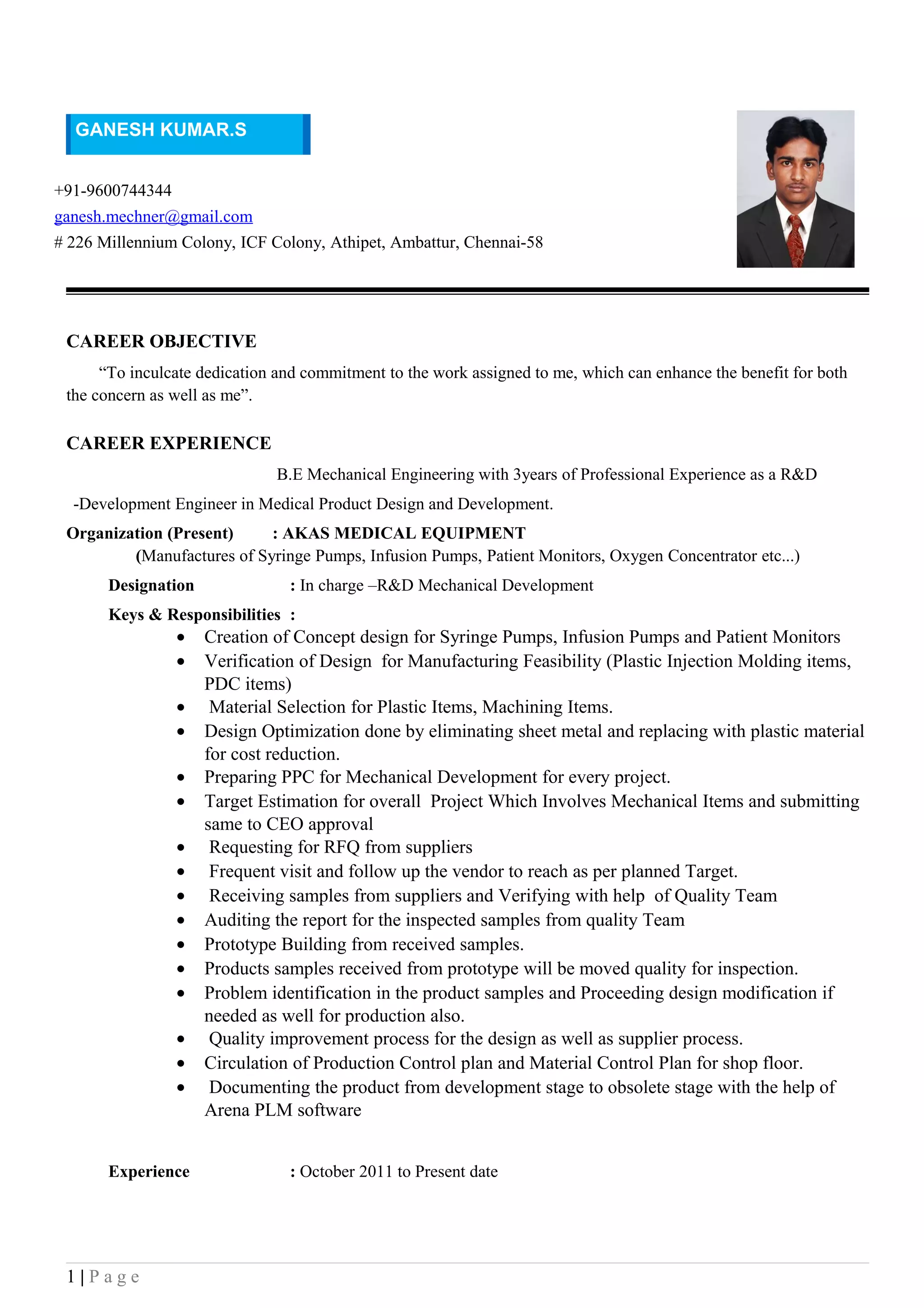 Ganesh - Resume | PDF