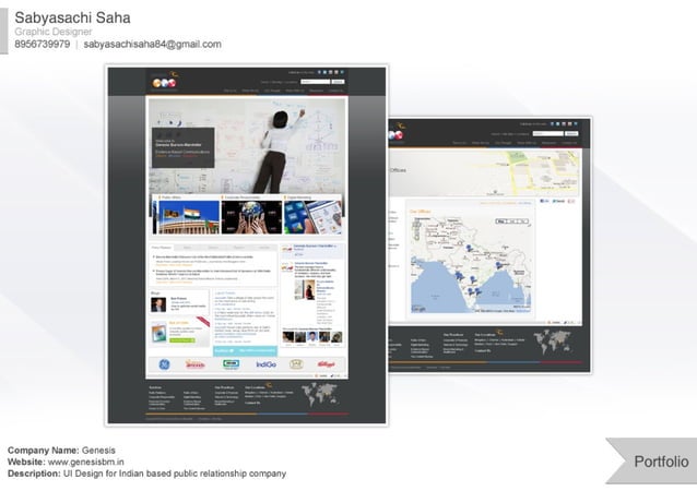 Sabyasachi Saha Portfolio | PPT | Free Download