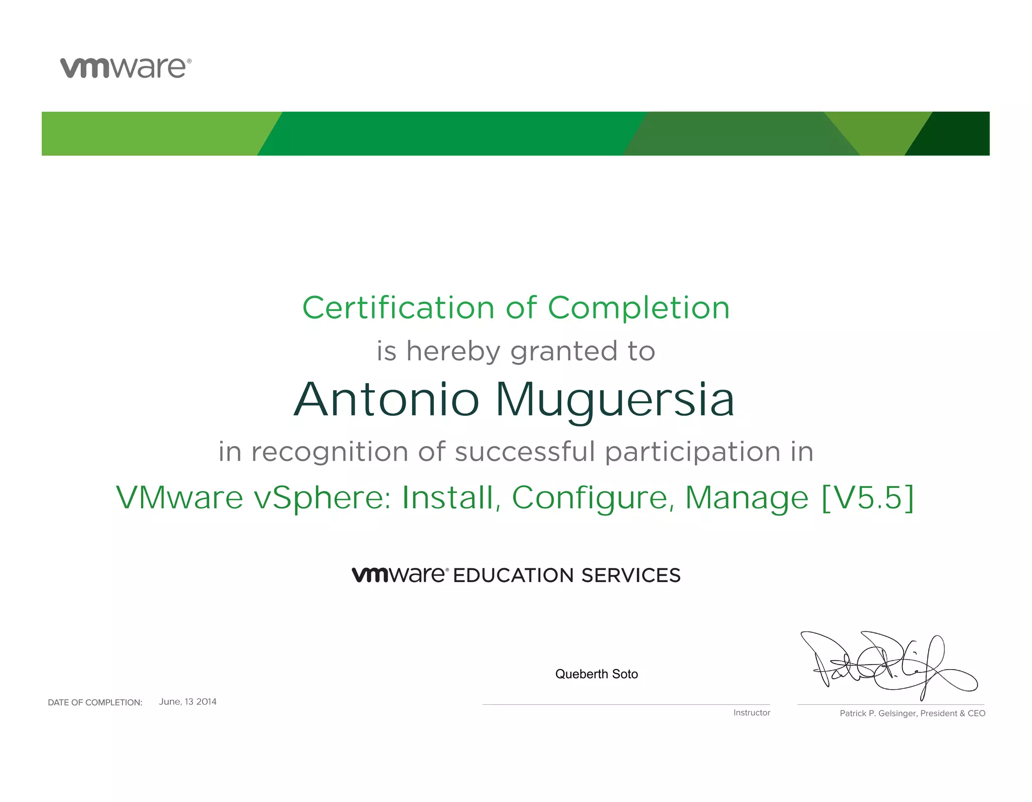 VMWARE V5.5 CERTIFICATE .cfm