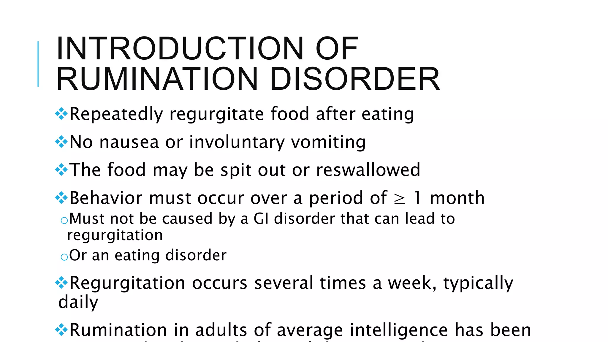 Rumination disorder Presentation-2-2 | PPTX