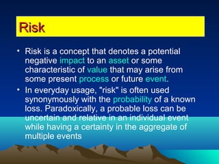 Risk Management | PPT