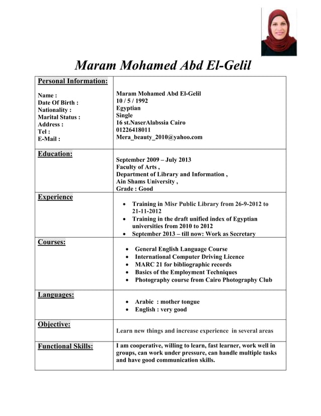 Marams-CV | PDF