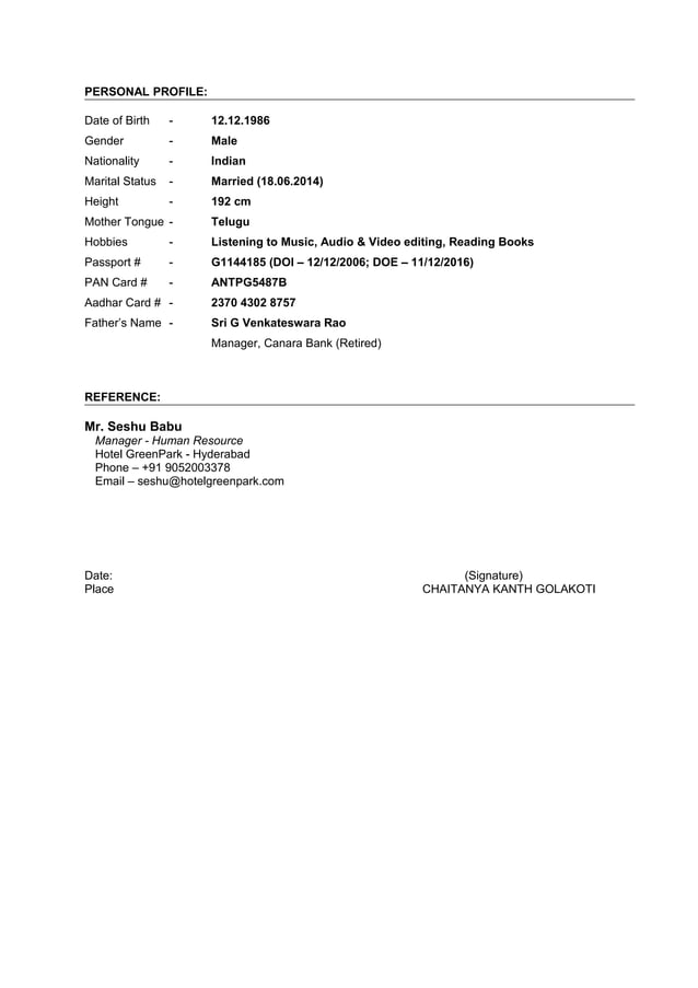 Chaitanya_Resume | PDF