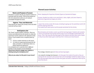 Lesson Plan for 7th Grade Math Class | PDF