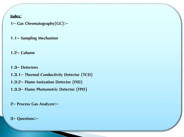 Gas Chromatograph & Analyzers | PPT