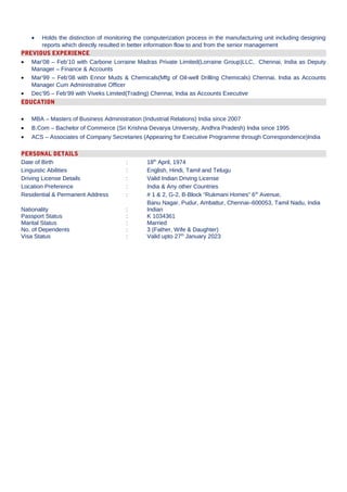 V.K.RAVIKUMAR - RESUME | DOC