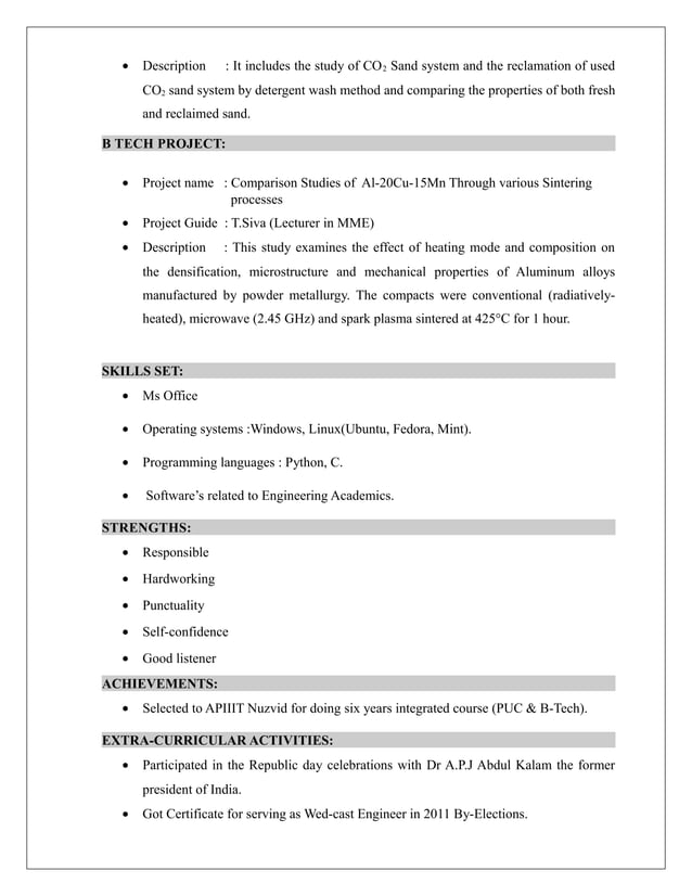 Satya- Resume | DOC | Business | Business and Finance