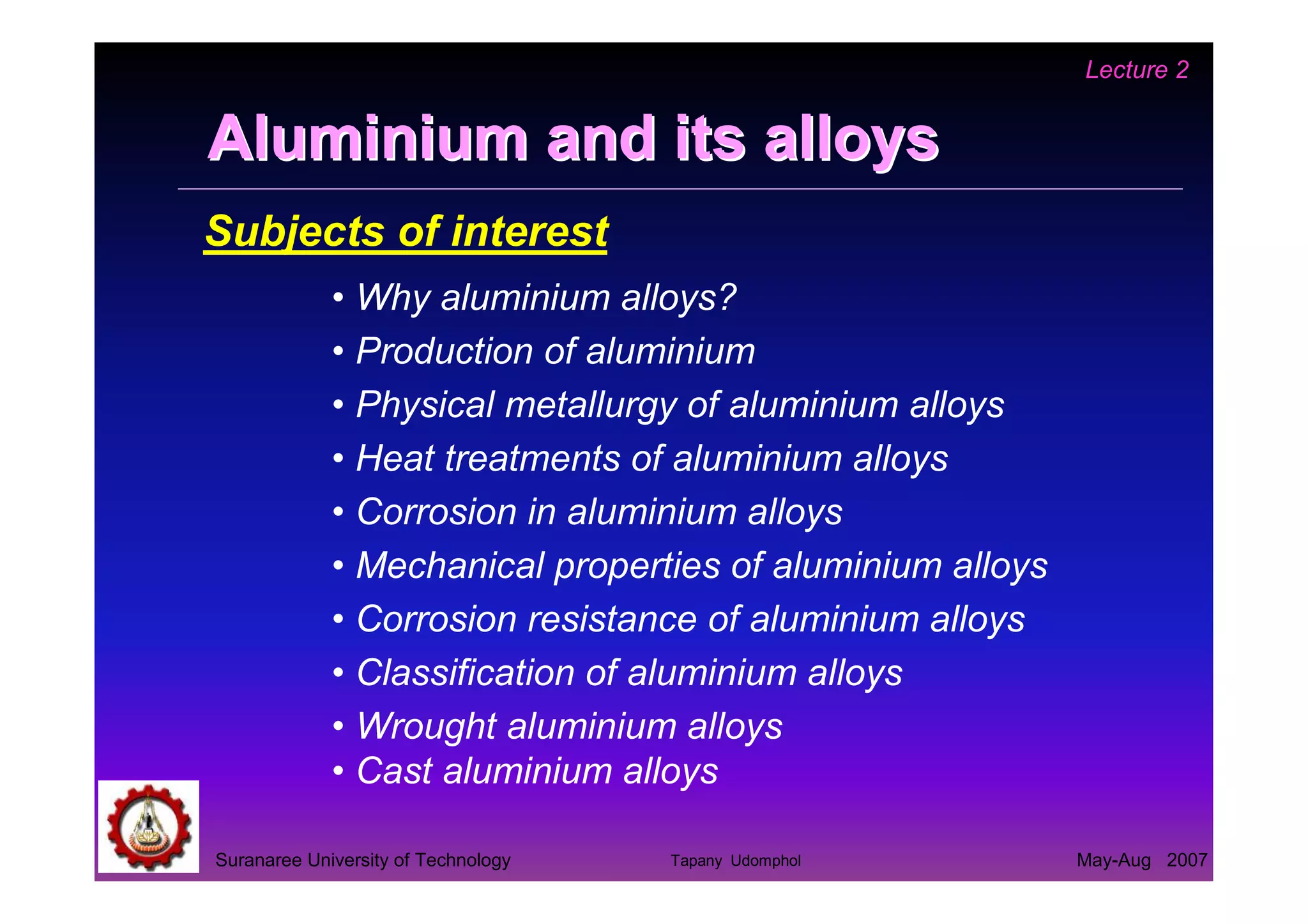 Aluminium and its alloys | PDF